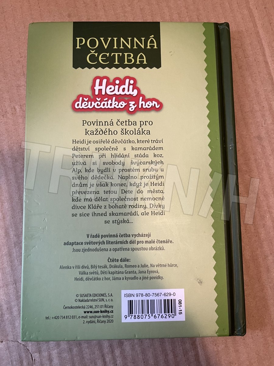 Kniha Heidi, děvčátko z hor - Trh knih - online antikvariát